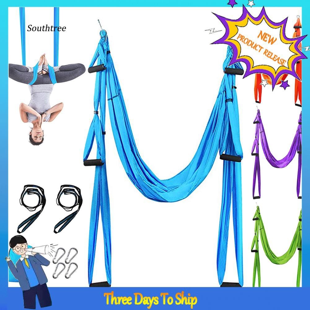 Jual Lyy_adjustable anti-gravity home yoga yoga hammock swing trapeze ...