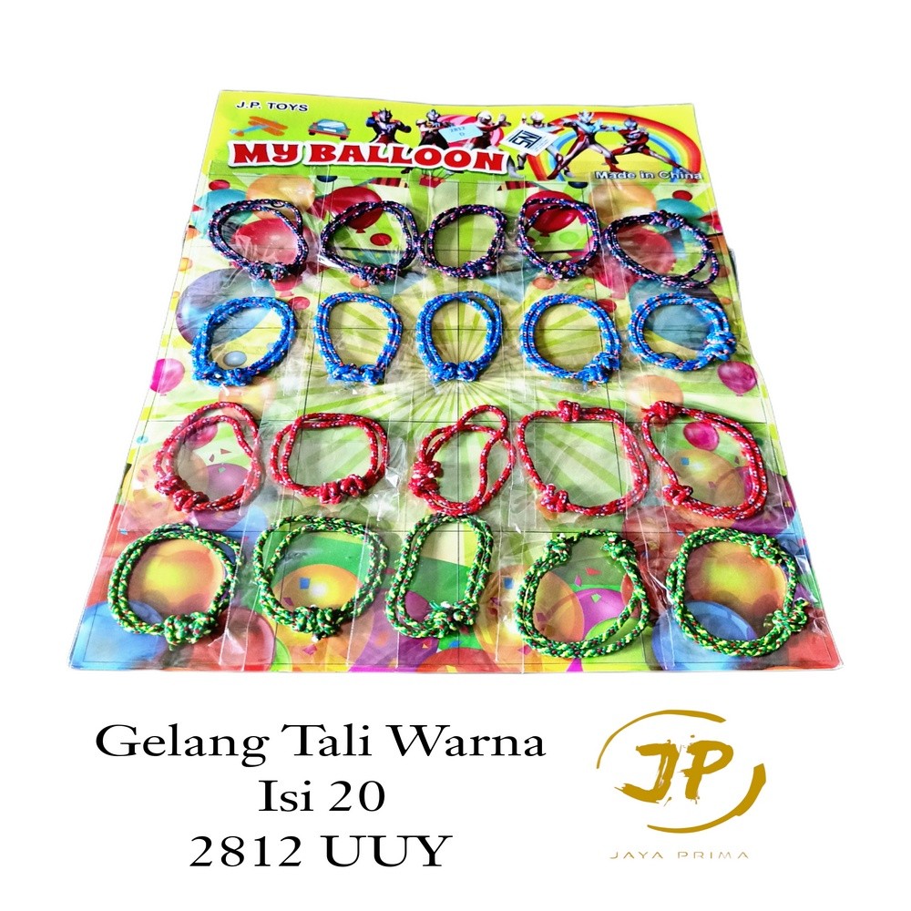 Jual MAINAN ANAK GELANG TALI WARNA ISI 20 UK 5X5 CM | Shopee Indonesia