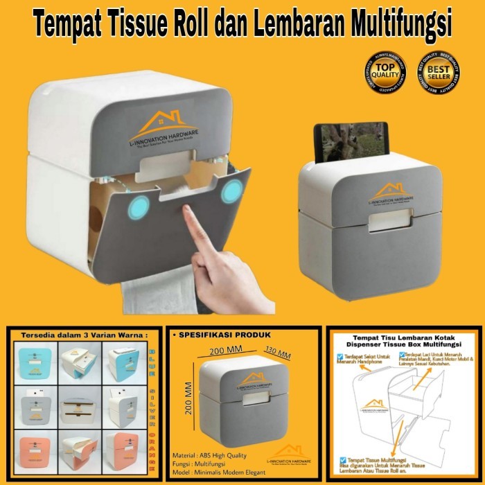 Jual Terhemat Tempat Tissue Lembaran Dispenser Box Kotak Tisu Toilet ...