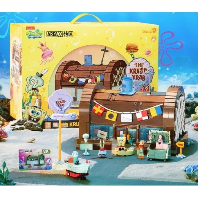 Jual Nickelodeon Krusty Krab Spongebob Squarepant patrick mr krab squidward brick official- area ...