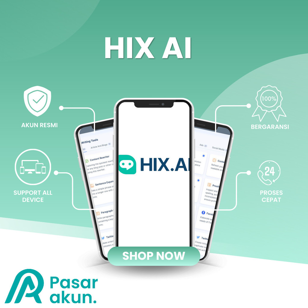 Jual Hix Ai Bypass 1 Tahun - Teks Bebas Deteksi Dengan Ai Humanizer ...