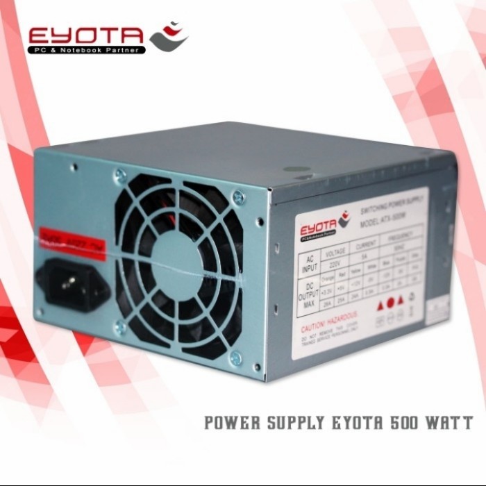 Jual Power supply Eyota 500W Power supply PC CPU komputer 500watt ...