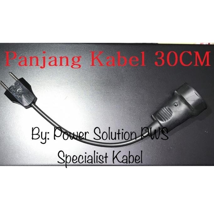Jual Kabel Power Extension Eropa Eu 2 Pin To CEE 7/7 Shuko Socket ...