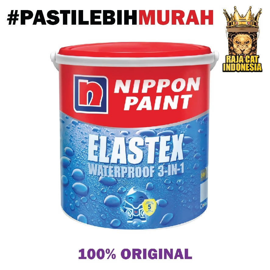 Jual Cat Tembok Pelapis Anti Bocor Nippon Paint Elastex 4 Kg Galon ...