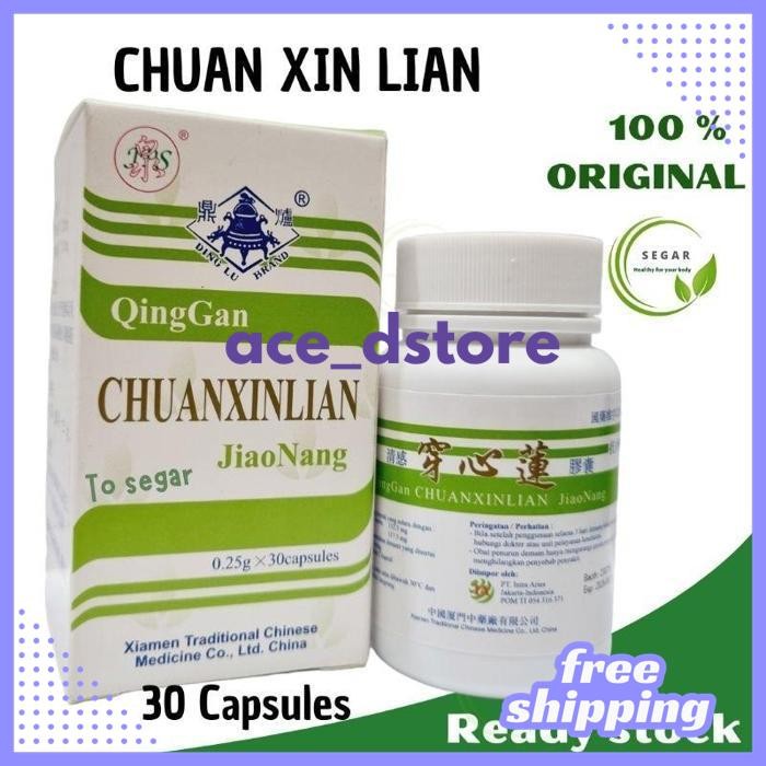 Jual TERBAIK CHUAN XIN LIAN PIAN 30 KAPSUL MEREDAKAN DEMAM YANG ...