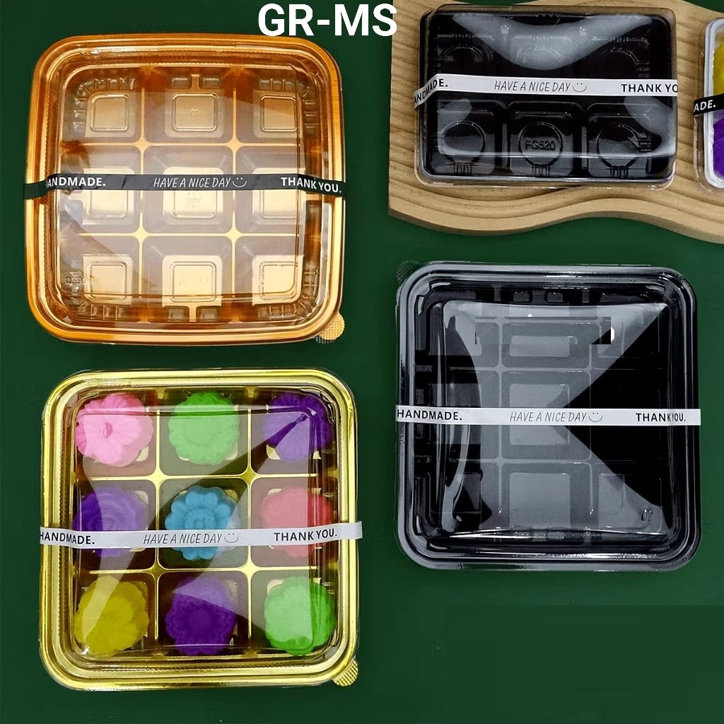 Jual GR-MS Kotak mika tray pudding mochi tray mooncake bolu mini cake ...