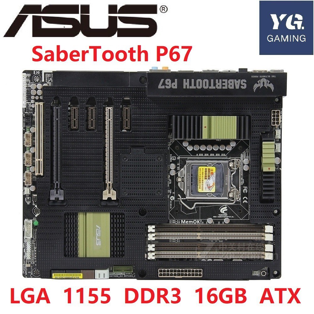 Jual Motherboard Desktop Asus SaberTooth P67 Z77 P67 Socket LGA 1155 i3 i5 i7 DDR3 32G ATX UEFI ...