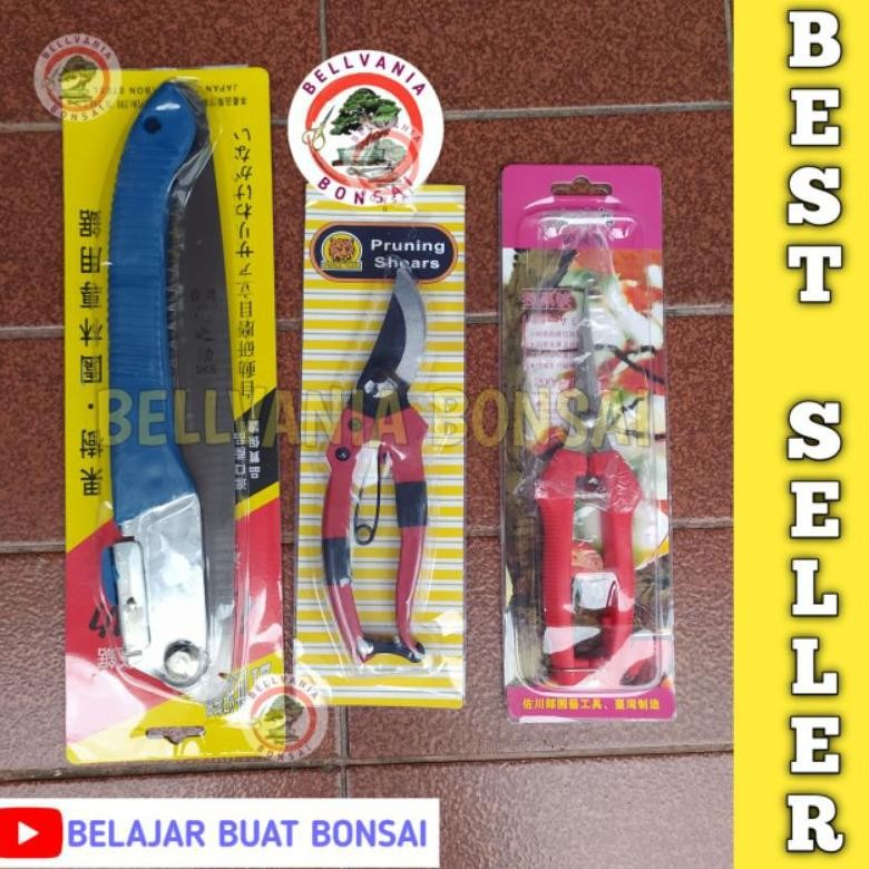 Jual Alat Bonsai Paket 3 In 1 Set Gergaji Gunting Dahan Dan Ranting | Shopee Indonesia