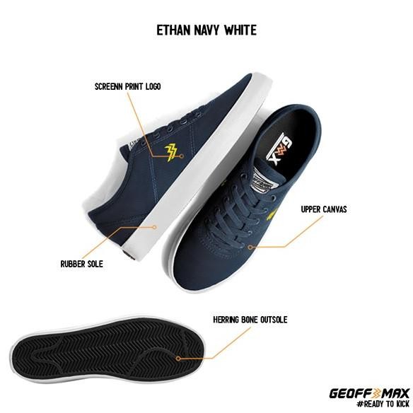 Jual Geoff Max Official - Ethan Navy White | Shopee Indonesia
