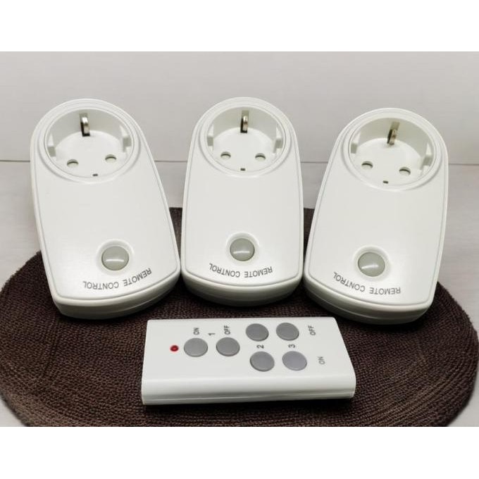 Jual Wireless Remote Control Socket ( 3 sockets ) | Shopee Indonesia