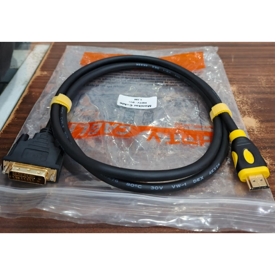 Jual Kabel Monitor DVI 24+1 TO HDMI 1.5 Meter Converter 24+1 DVI-D 24 ...