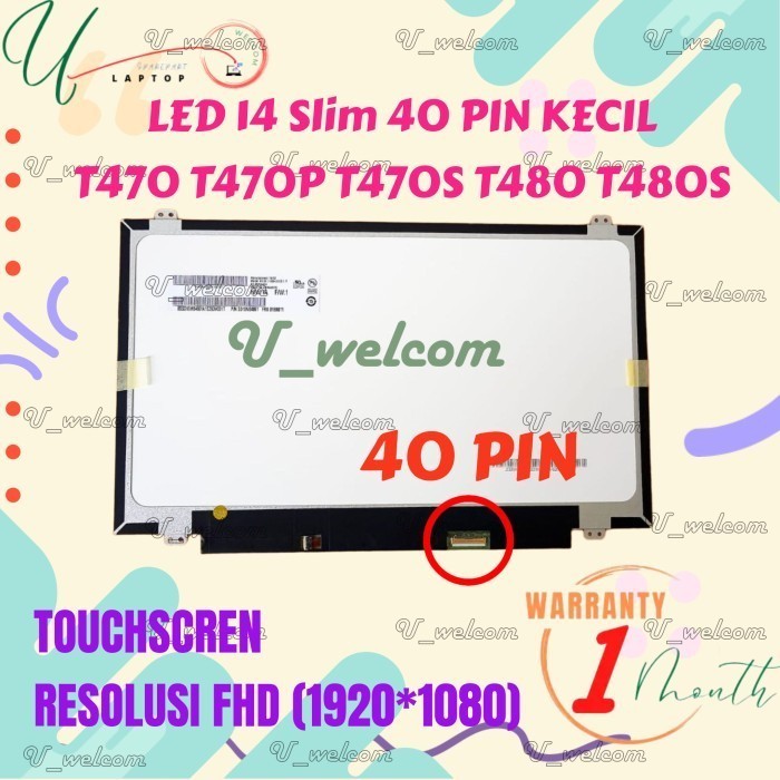 Jual ada Led Lcd Touchscreen LP140WF5 SP B3 T460S T480 T480S T470 T470S ...