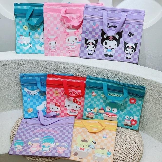 Jual TAS FOLDER ANAK MELODY KUROMI TAS MAP KAIN TAS BUKU LES ANAK TAS ...