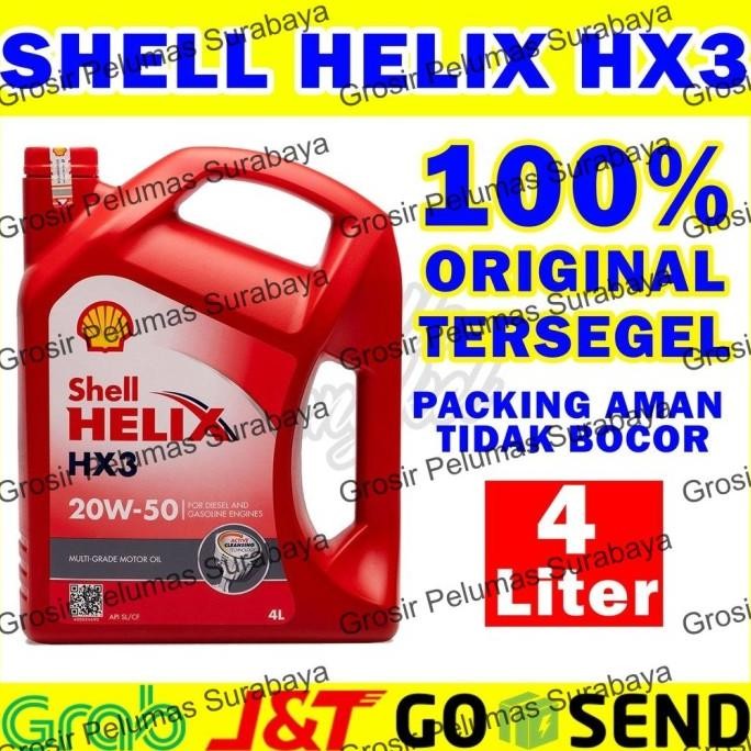 Jual Oli Original Barcode Scan Shell Helix HX3 20w/50 20w-50 galon 4 ...