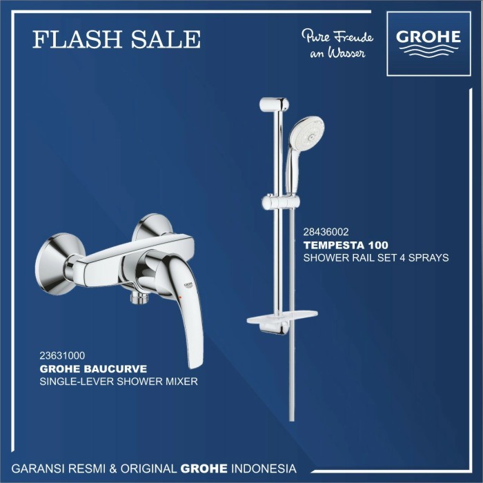 Jual Grohe paket Shower set 23631000+28436002 | Shopee Indonesia