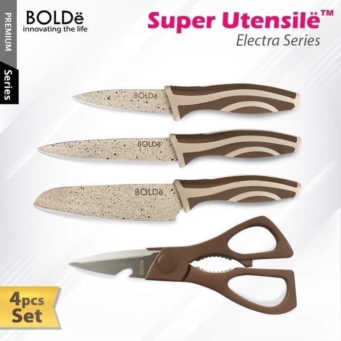Jual Produk Ready Knife Set / Pisau Set + Gunting BOLDe Super Utensile ...