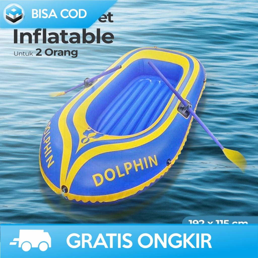 Jual PERAHU KARET 2 ORANG BOAT MANCING ANGIN WITH 2 DAYUNG PERAHU ...