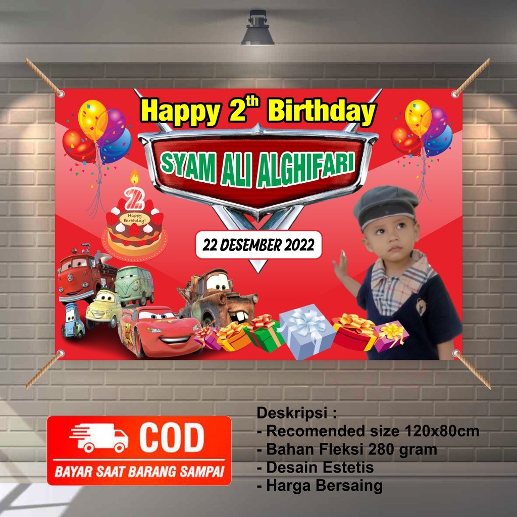 Jual PROMO DISKON GEDE !! Banner / Backdrop Ulang Tahun Anak Custom ...