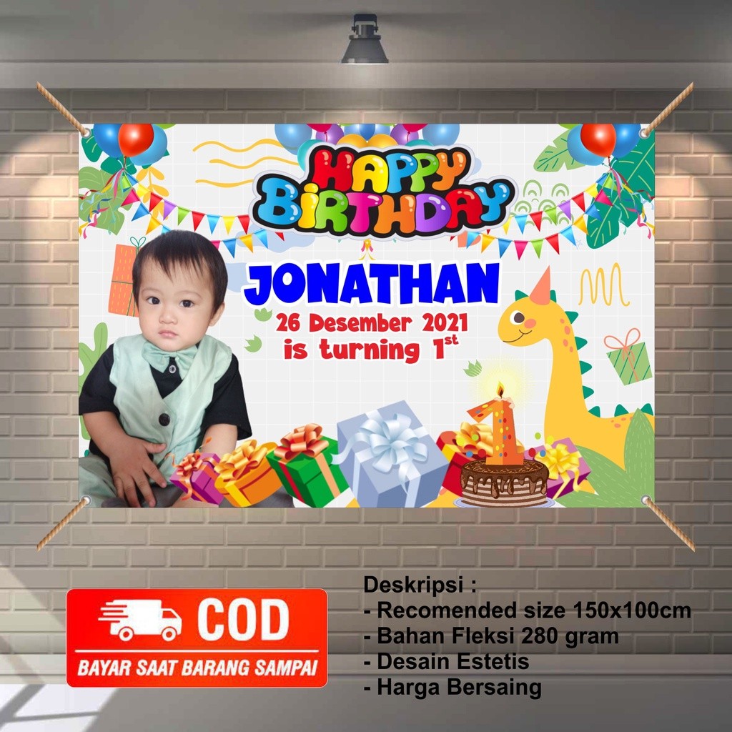 Jual PROMO DISKON GEDE !! Banner / Backdrop Ulang Tahun Anak Custom ...