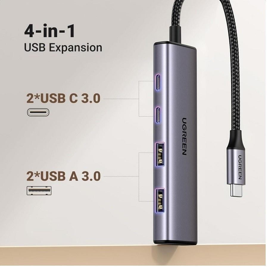 Jual Ugreen Usb Hub 4In1 Usb-C To 2X Usb-A, 2X Usb-C (15395) | Shopee ...