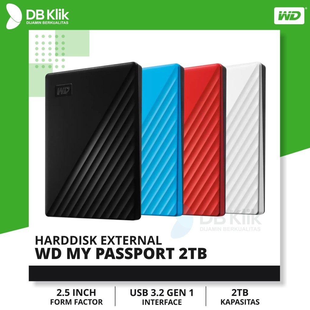 Jual WD HARDDISK External Passport 2TB 2.5 Inch NEW | Shopee Indonesia
