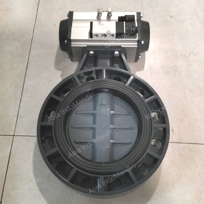 Jual Spesial Butterfly Valve Pvc 4"Inch Actuator Pneumatic Double ...