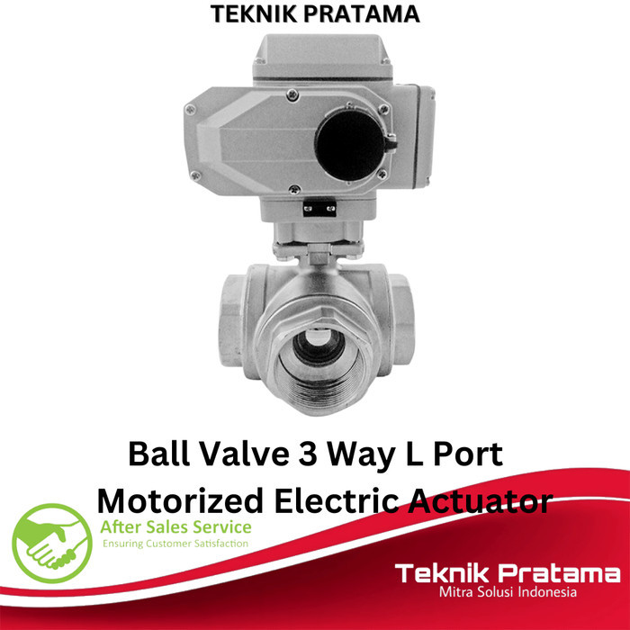 Jual Bagus Motorized Electric Actuator On Off Ball Valve 3 Way L Port 1 1/2 Inch | Shopee Indonesia