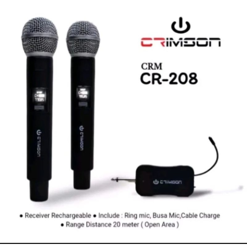 Jual Mic Microphone Wireless Crimson Advance CR 208 Original | Shopee ...