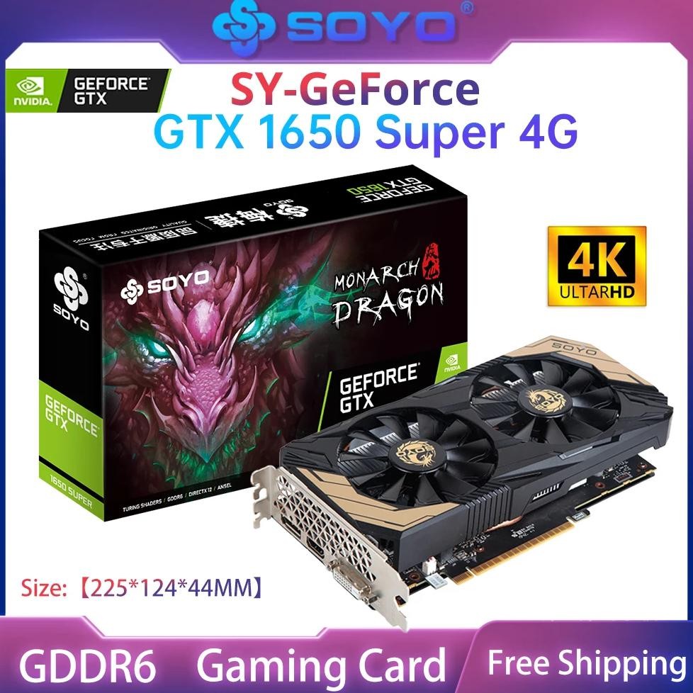 Jual soyo gpu gtx 1650 super 4gb gddr6 12nm games video graphics cards 128bit 6pin hdmi ...