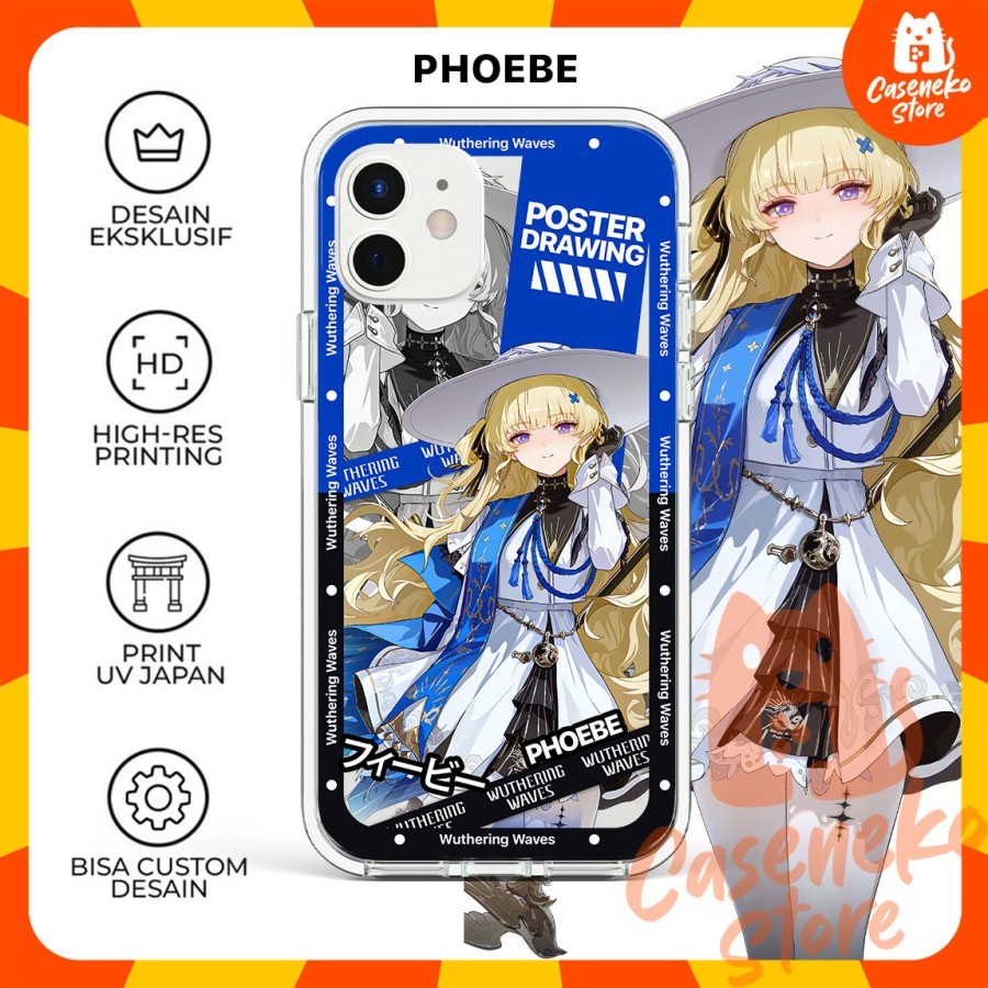 Jual Custom Case Phoebe Wuthering Waves Casing Smartphone Phone HP 6 ...