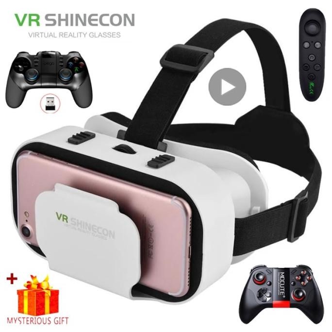 Jual Shinecon Viar Virtual Reality Vr Glasses Headset 3D Device Helmet ...