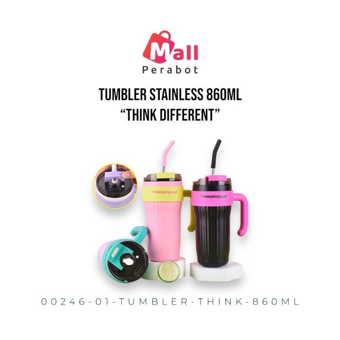 Jual Produk Ready Tumbler Coffee Think Different Mug Teh Termos 316 ...