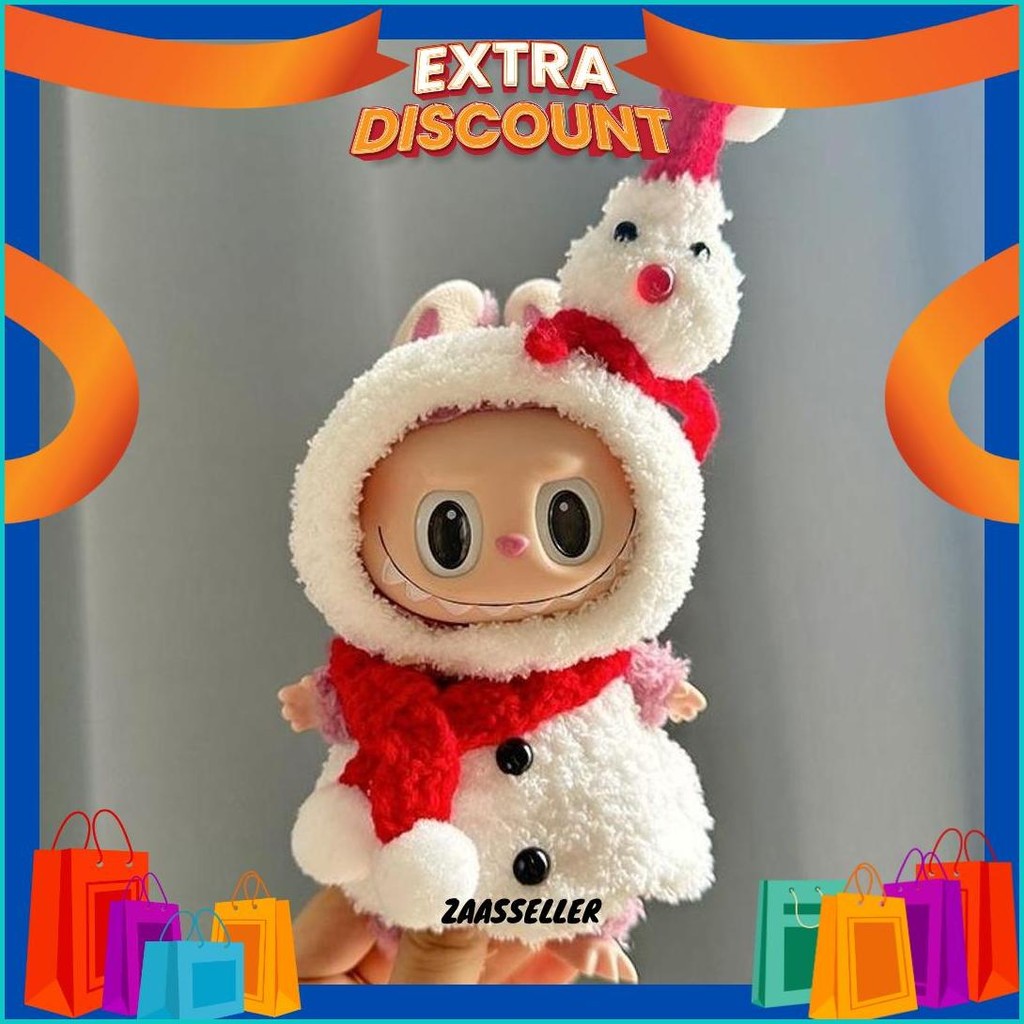 Jual Ready Stok 17Cm Baju Labubu Edisi Natal Baju Santa Boneka Labubu ...