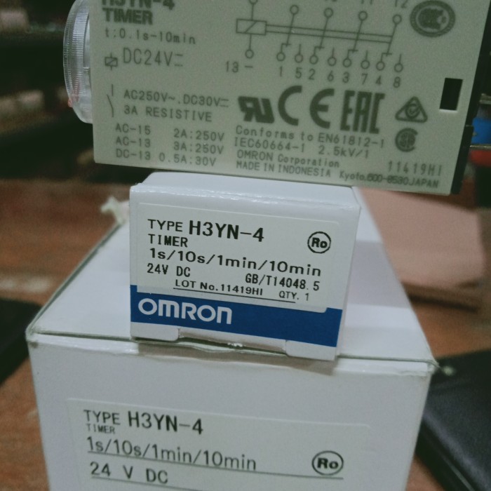 Jual Timer Omron H3Yn-4 1S/10S/1Min/10Min 24Vdc/H3Yn-4 Omron 24Vdc ...