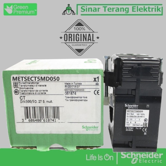 Jual Schneider Electric Current Transformer Ct 500/5A Metsect5Md050 ...