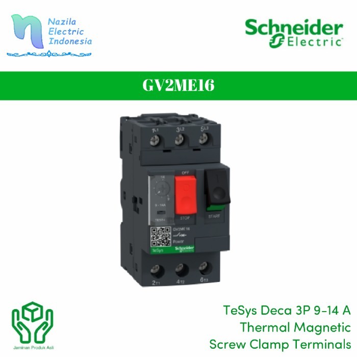 Jual Schneider Gv2Me16 Tesys Gv2 Circuit Breaker Thermal Magnetic ...