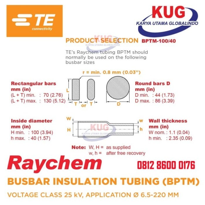 Jual Raychem Bptm 100/40. Heat Shrink Raychem Busbar Insulation Tubing 24Kv | Shopee Indonesia