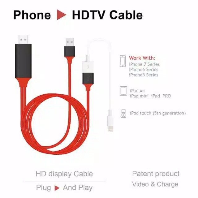 Jual 3in1 MHL HDMI Adapter Micro usb Type C iPhone Lightning kabel 1 ...
