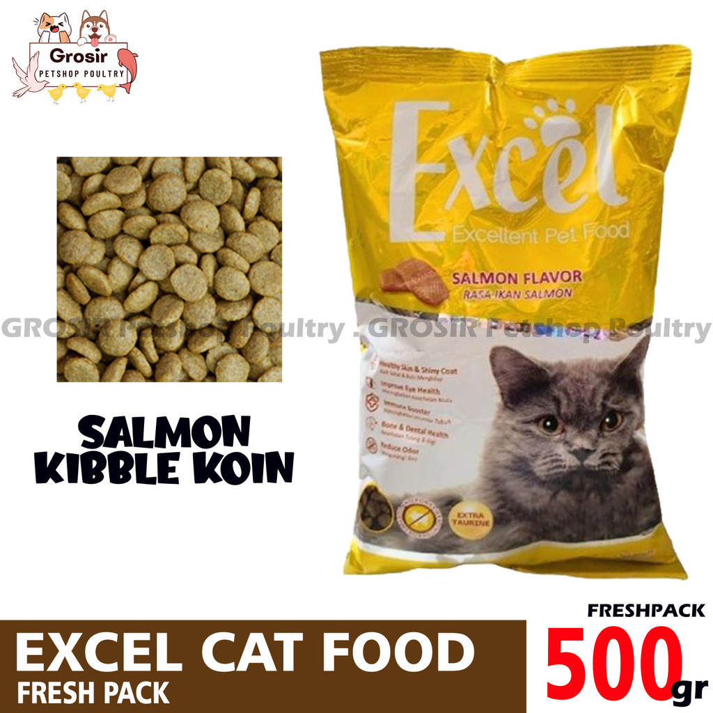 Jual EXCEL CAT FOOD SALMON 500GR Fresh Pack / Makanan Kucing Excel ...