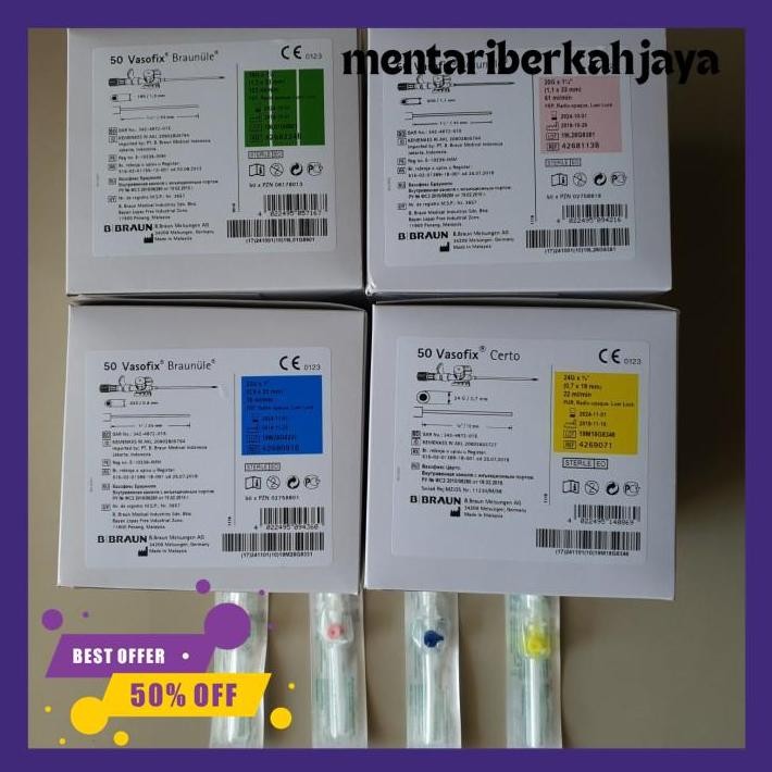 Jual VASOFIX BRAUNULE "B BRAUN" 18G, 20G, 22G, 24G PALING DISUKAI ...