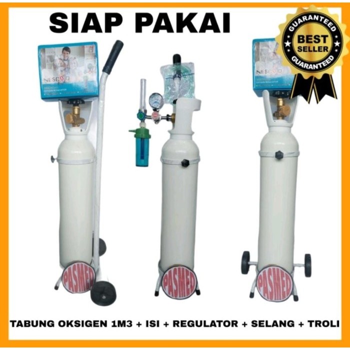 Jual Tabung Oksigen 1M3 Lengkap Siap Pakai | Shopee Indonesia