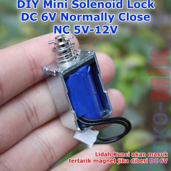 Jual Terbaru DIY Mini Solenoid Magnetic Spring Lock PER Release Switch DC 6V 5V-12V tokmi99 Ayo ...