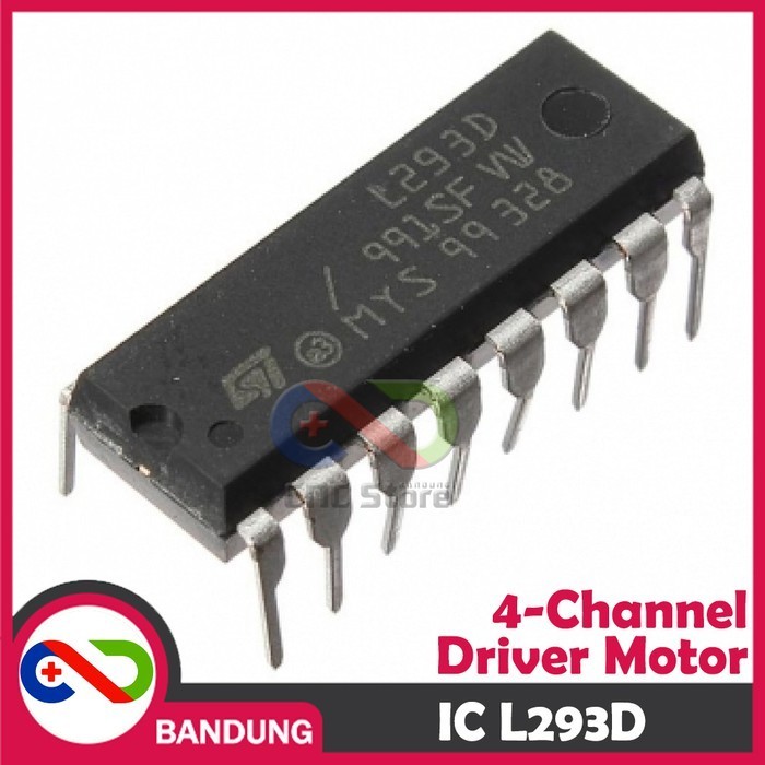 Jual L293 L293D DIP-16 4 CHANNEL HALF-H MOTOR DC STEPPER DRIVER IC | Shopee Indonesia