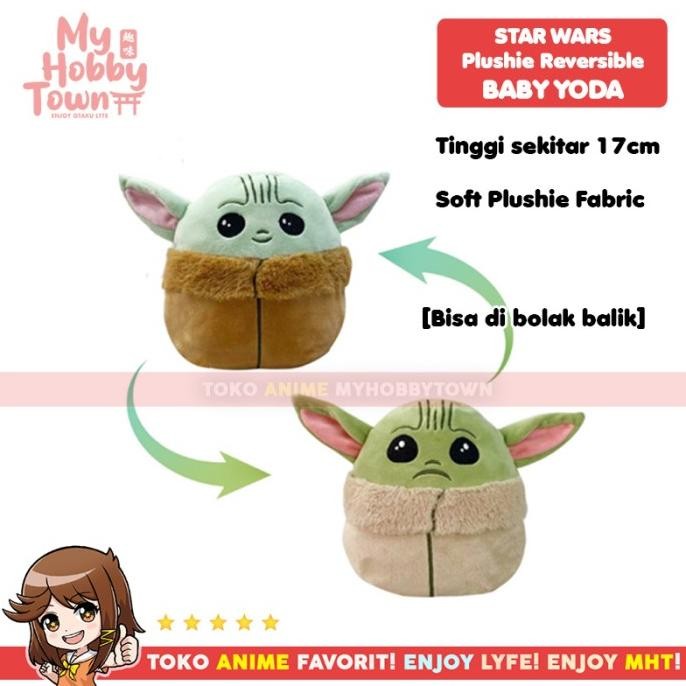 Jual Boneka Karakter Star Wars Baby Yoda Reversible Flip Plushie Doll ...