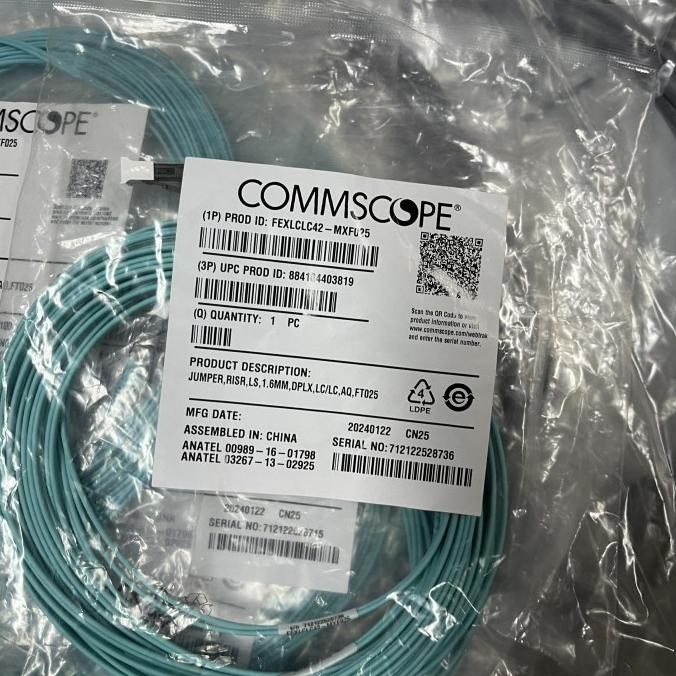 Jual Fiber optic lc to lc om4 40 giga 25 feet 7,6 meter commscope kabel ...
