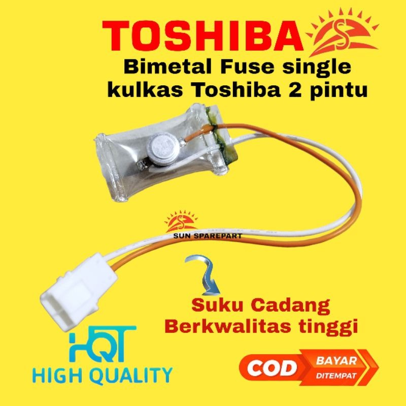 Jual Bimetal Fuse single 2 kabel kulkas Toshiba 2 pintu high quality ...