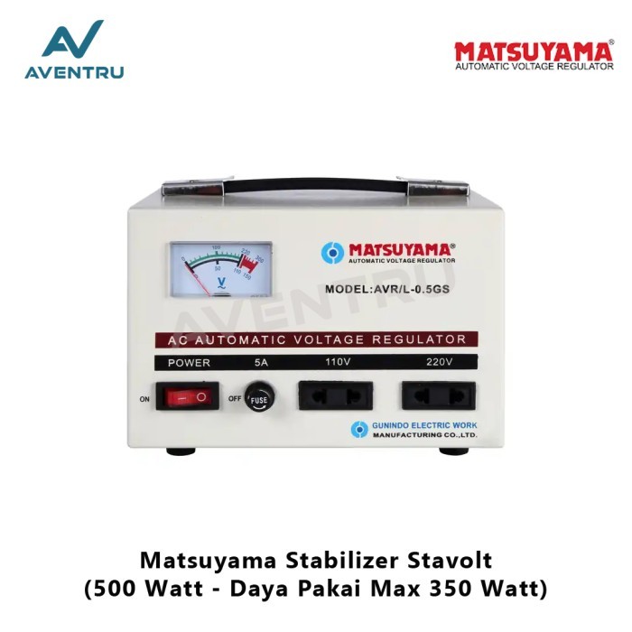 Jual Stabilizer Listrik Stavolt Voltage Regulator MATSUYAMA 1000 500 ...