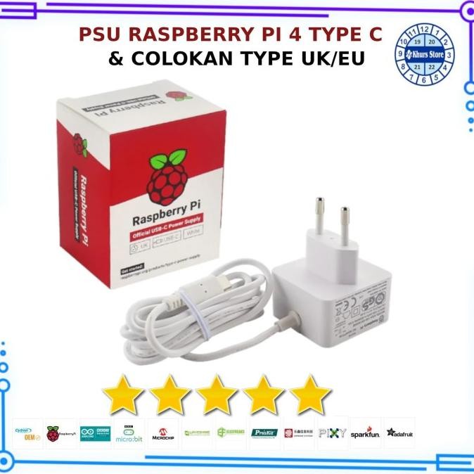 Jual ADAPTOR RASPBERRY PI 4 PSU ORIGINAL ORIGINAL DAN TERPERCAYA ...