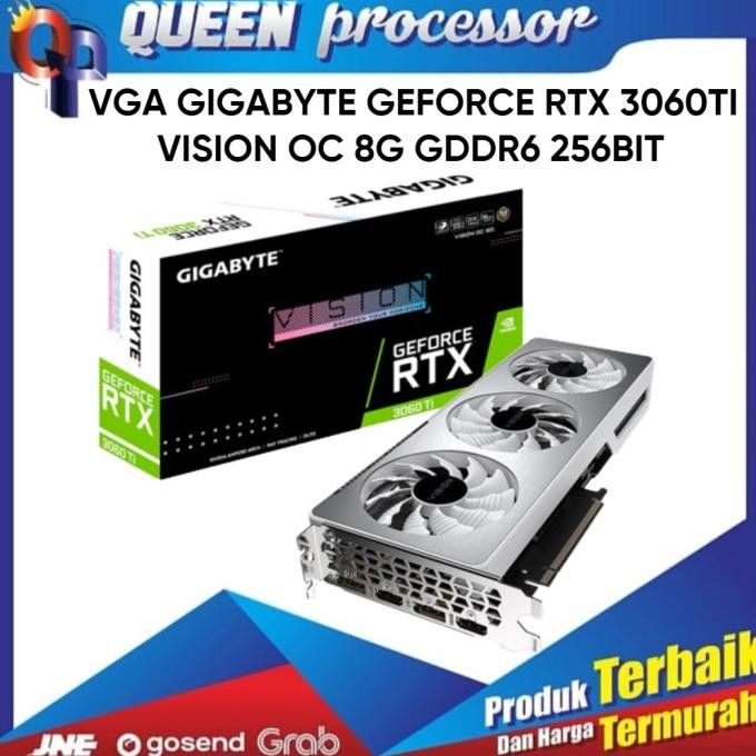 Jual GIGABYTE GEFORCE RTX 3060 TI VISION OC 8G GDDR6 256-BIT ORIGINAL ...