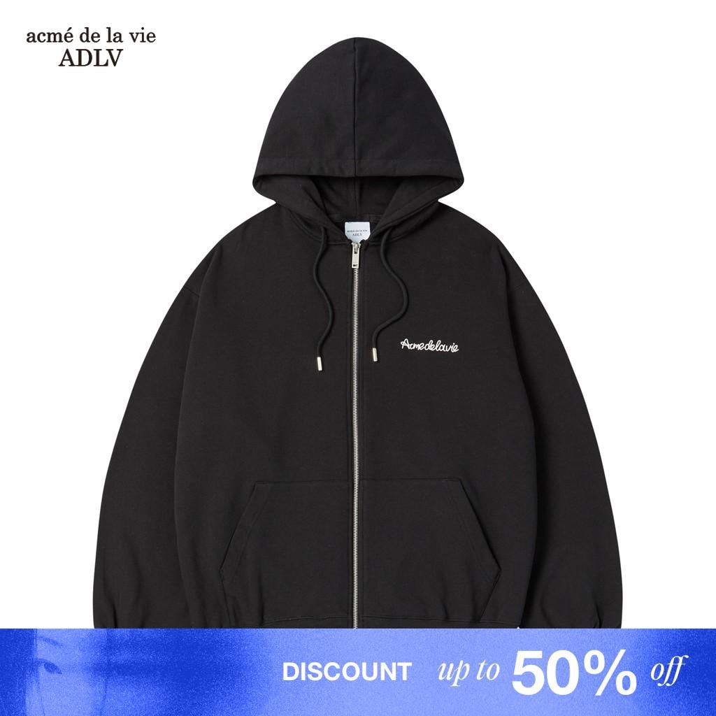 Jual [ADLV] Script Chain Needlework Hoodie Zip Up Black - Hoodie ...
